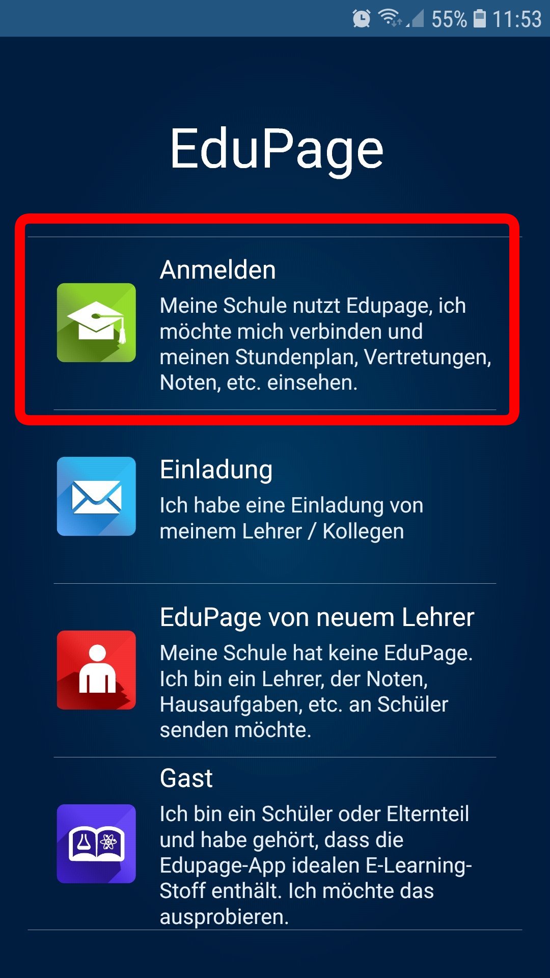 Einrichten der EduPage App – Berthold-Gymnasium Freiburg